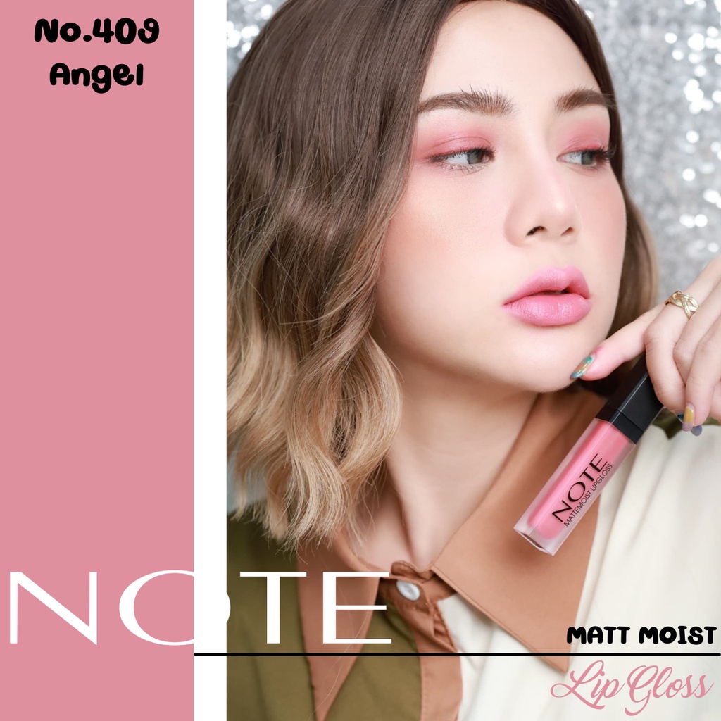 NOTE COSMETICS MATTEMOIST LIPGLOSS ลิปสติกแบบจุ่มเนื้อกำมะหยี่ นำเข้าจากยุโรป เนื้อเวลเวทปากไม่ ...