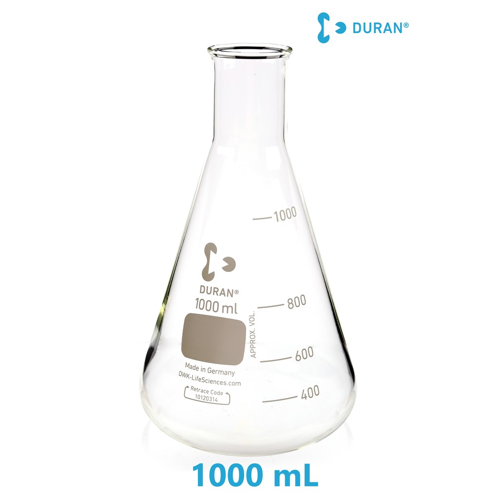 ขวดชมพู่แก้ว Duran ทนไฟ ขนาด 50, 100, 125, 150, 250, 300, 500, 1000 mL ...