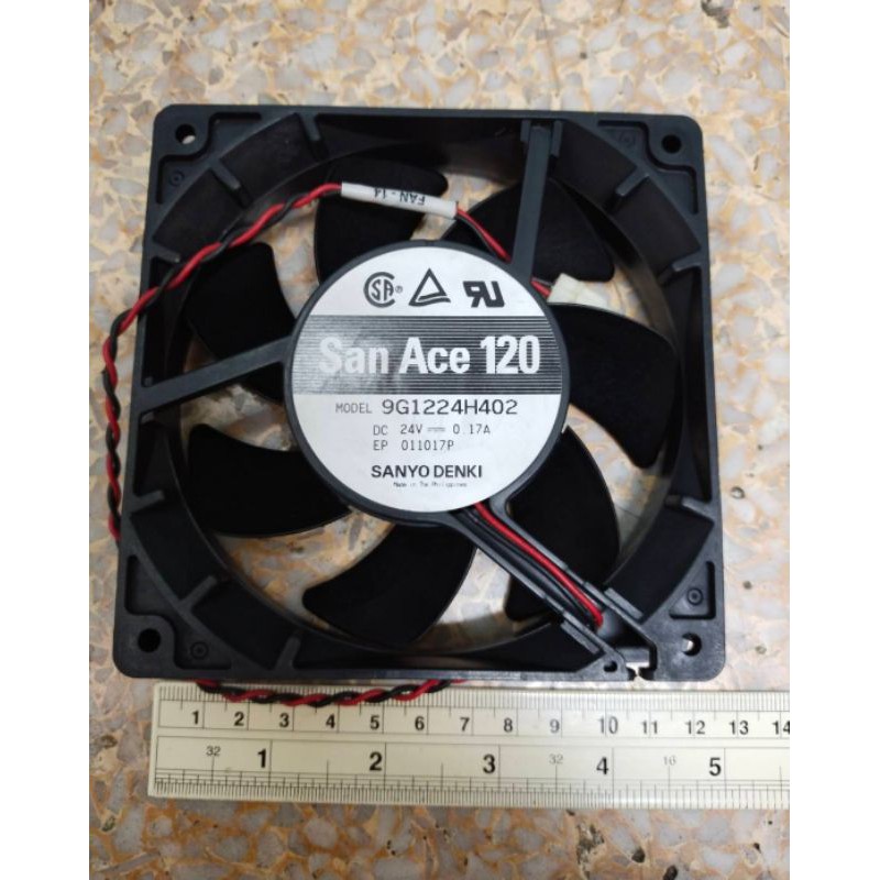 พัดลมระบายอากาศ ขนาด12×12cm หนา2cm 24VDC 0.7A MODEL 9G1224H402 | Shopee Thailand