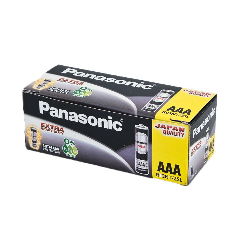 พานาโซนิค นีโอ ถ่านไฟฉาย AAA 1.5V รุ่น R03NT/2SL แพ็ค 2 ก้อน x 30101360Panasonic Battery AAA ...