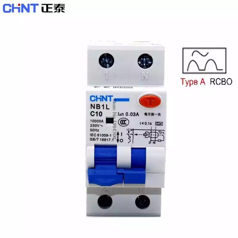 [สินค้าพร้อมส่ง] CHINT RCBO type A 2P 40A/30mA สำหรับติดตั้งเครื่อง ...