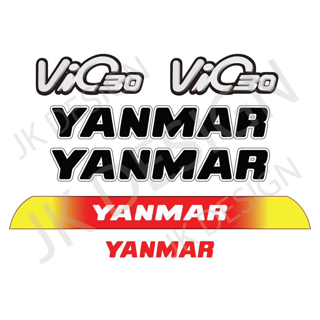 Sticker ติดรถแม็คโคร yanmar vio30-6 | Shopee Thailand