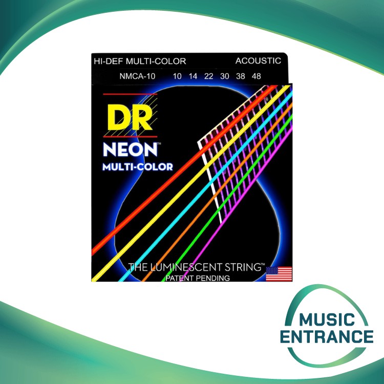 DR.STRING สายกีต้าร์โปร่ง สาย NEON สายนีออนเรืองแสง | Shopee Thailand