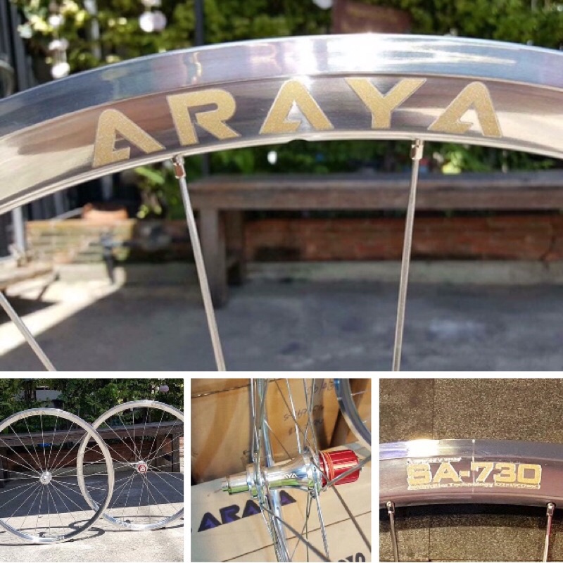 ชุดล้อเสือหมอบ ARAYA GOLD SERIE SA-730 AERO RIM ขอบเงินปัดเงา | Shopee ...