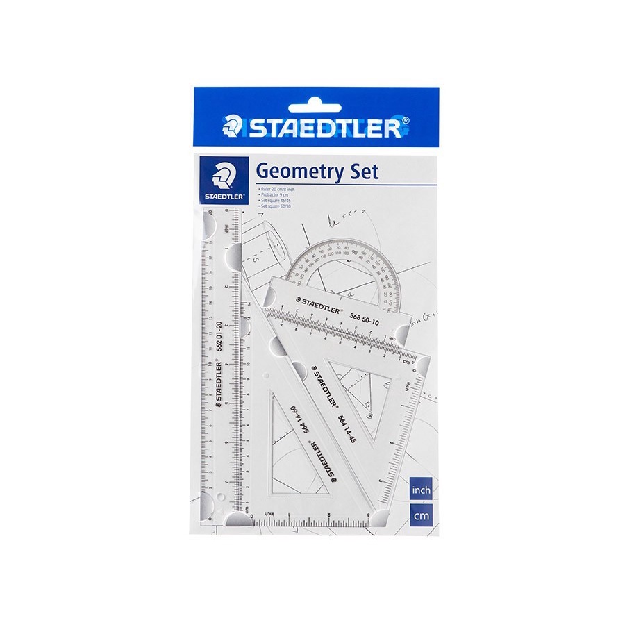 ชุดเรขาคณิต ไม้ครึ่งวงกลม Staedtler Geometry Set | Shopee Thailand