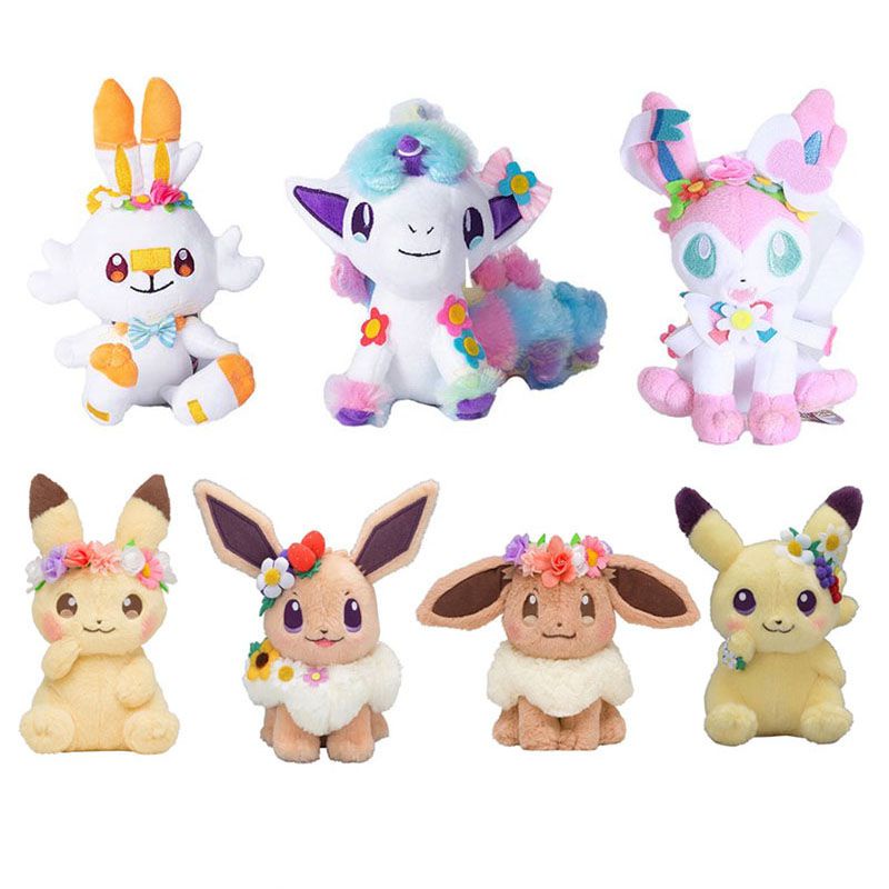pokemon Christmas Sylveon Scorbunny Plush doll easter POKEMON PLUSH TOY ...