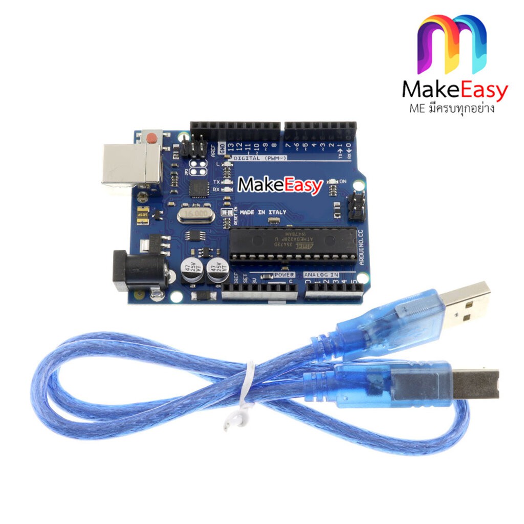 บอร์ด UNO R3 สำหรับทดลอง Arduino คุณภาพอันดับ 1 พร้อม สาย USB สำหรับ ...