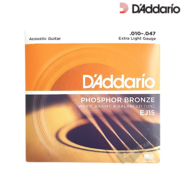 [EJ15]สายกีตาร์ D'Addario แท้ USA รุ่น EJ15,EJ26,EJ16 Phosphor Bronze ...