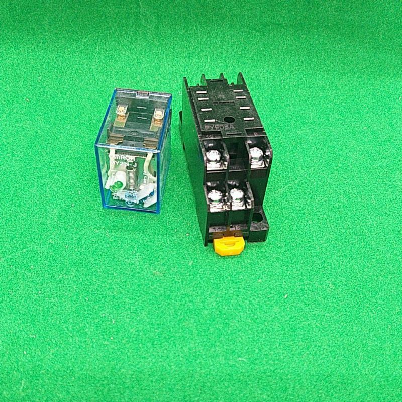 MY2N-J รีเลย์ 2คอนแทค 5A 250Vac พร้อม socket มี12V 24V 110V 220VAC ...