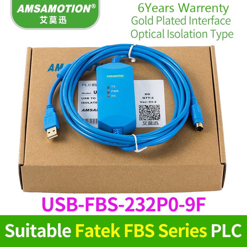 Yth YY FATEK FBS series สายเคเบิลโปรแกรมมิ่ง PLC USB-FBS-232P0-9F+ | Shopee Thailand