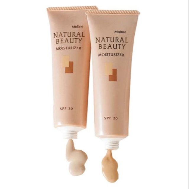 ครีมรองพื้น + มอยเจอร์ไรเซอร์ Mistine Natural Beauty Moisturizer SPF 20 ...