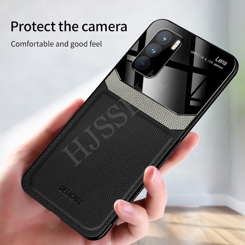 เคส VIVO V23e 5G พลาสติกแบบแข็ง Armor PU Leather Shockproof Phone Case ...