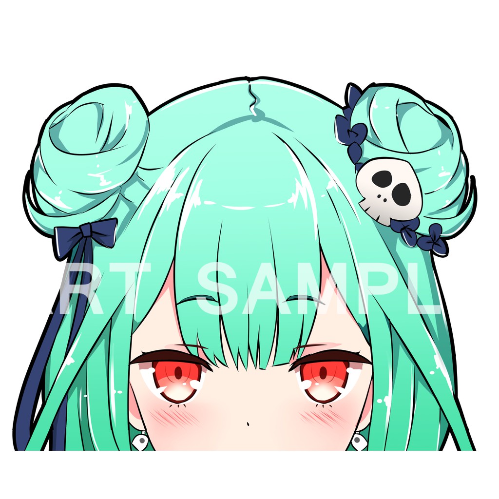 Rushia / Uruha Rushia สติ้กเกอร์ 2 ชิ้น Half face Hololive VTuber ...