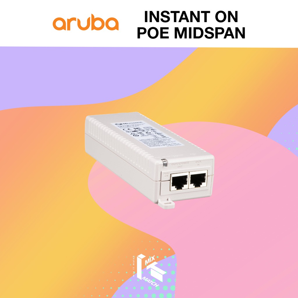 Aruba Instant On Gigabit POE Midspan (R2X22A) แถม Aruba AC Power Cord ...
