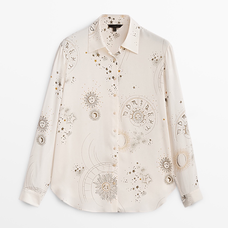 Zara เสื้อดีไซน์ Massimo Dutti Sun Constellation 05177804712เสื้อ ...