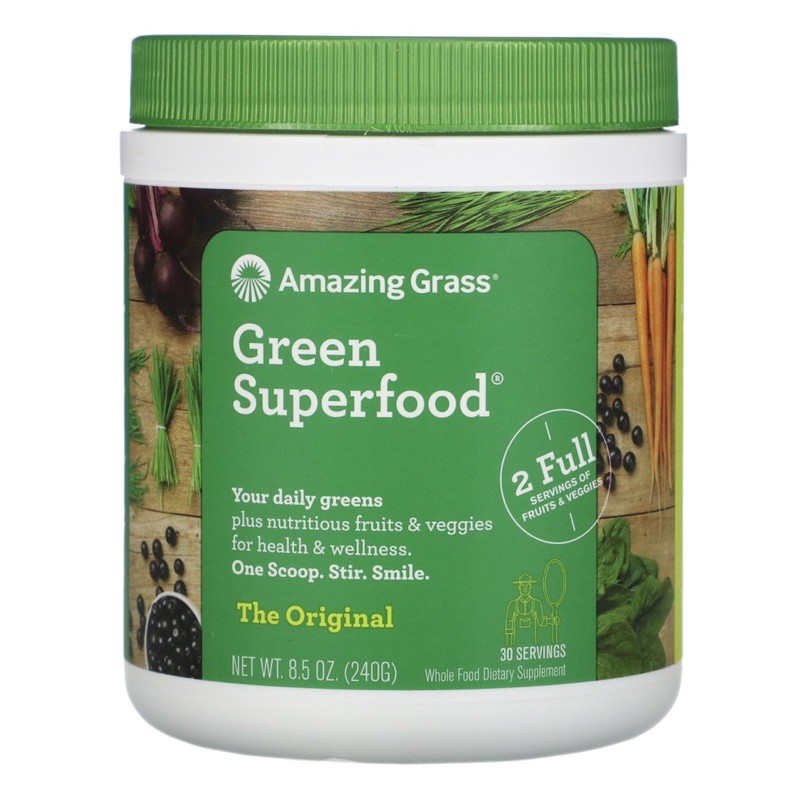 Amazing Grass, Green Superfood, The Original, 8.5 oz (240 g) | Shopee ...