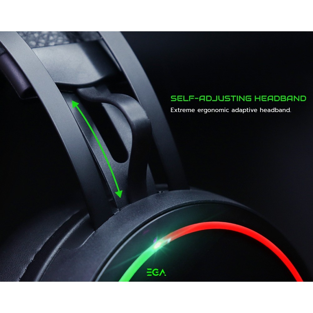EGA TYPE H8 หูฟังเกมมิ่ง Gaming Headset เสียงเสมือน 7.1 ไฟ RGB ปรับ ...