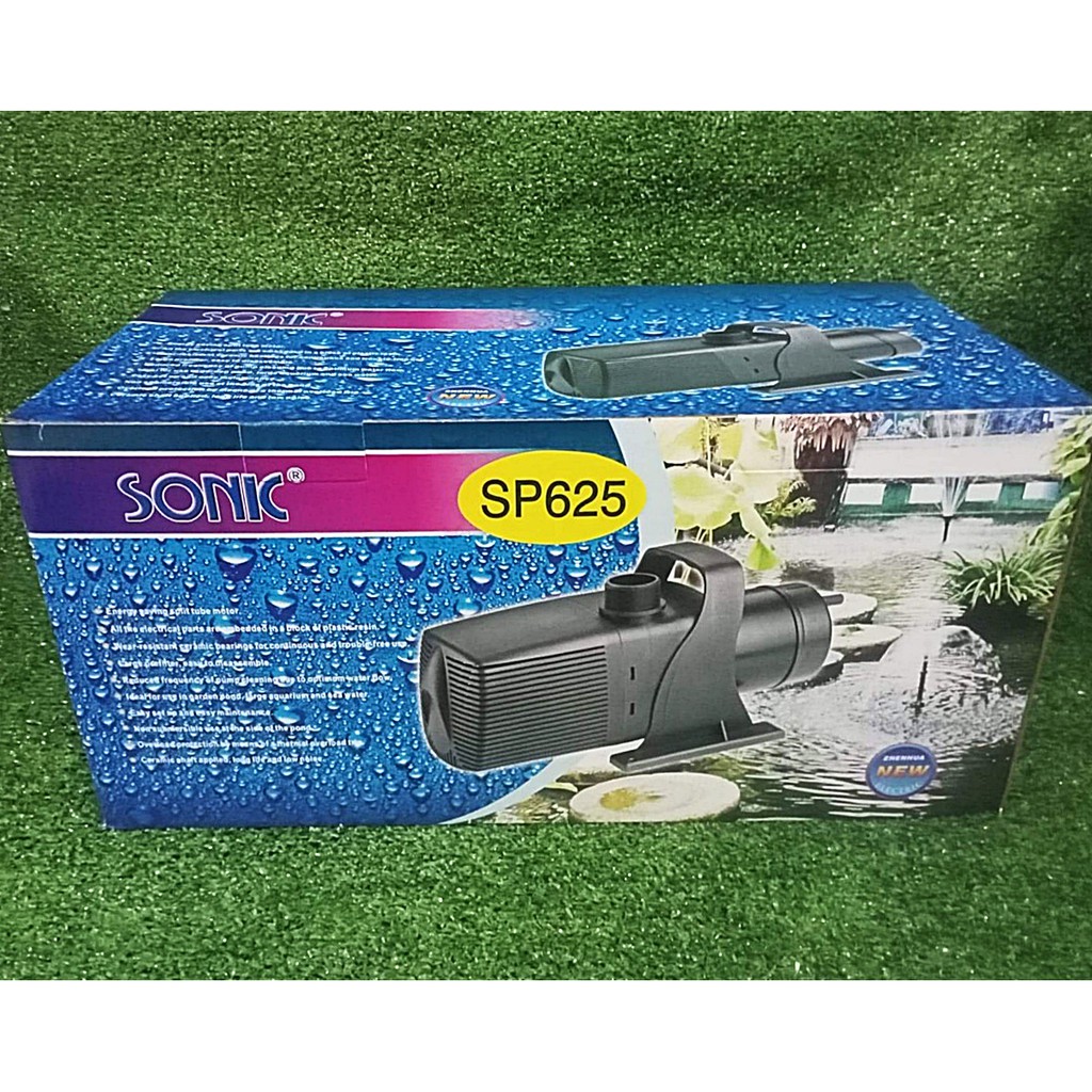 ปั้มน้ำยอดนิยม ราคาถูก SONIC SP-625 ปั๊มดูดน้ำ ปั้มน้ำบ่อปลา ปั๊มน้ำพุ น้ำตก ขนาด 25,000 ลิตรต่อ ...