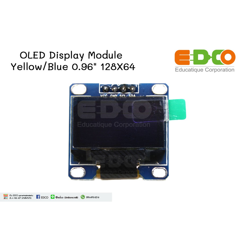 OLED Display Module I2C จอแสดงผลแบบ OLED LCD สำหรับ Arduino | Shopee ...