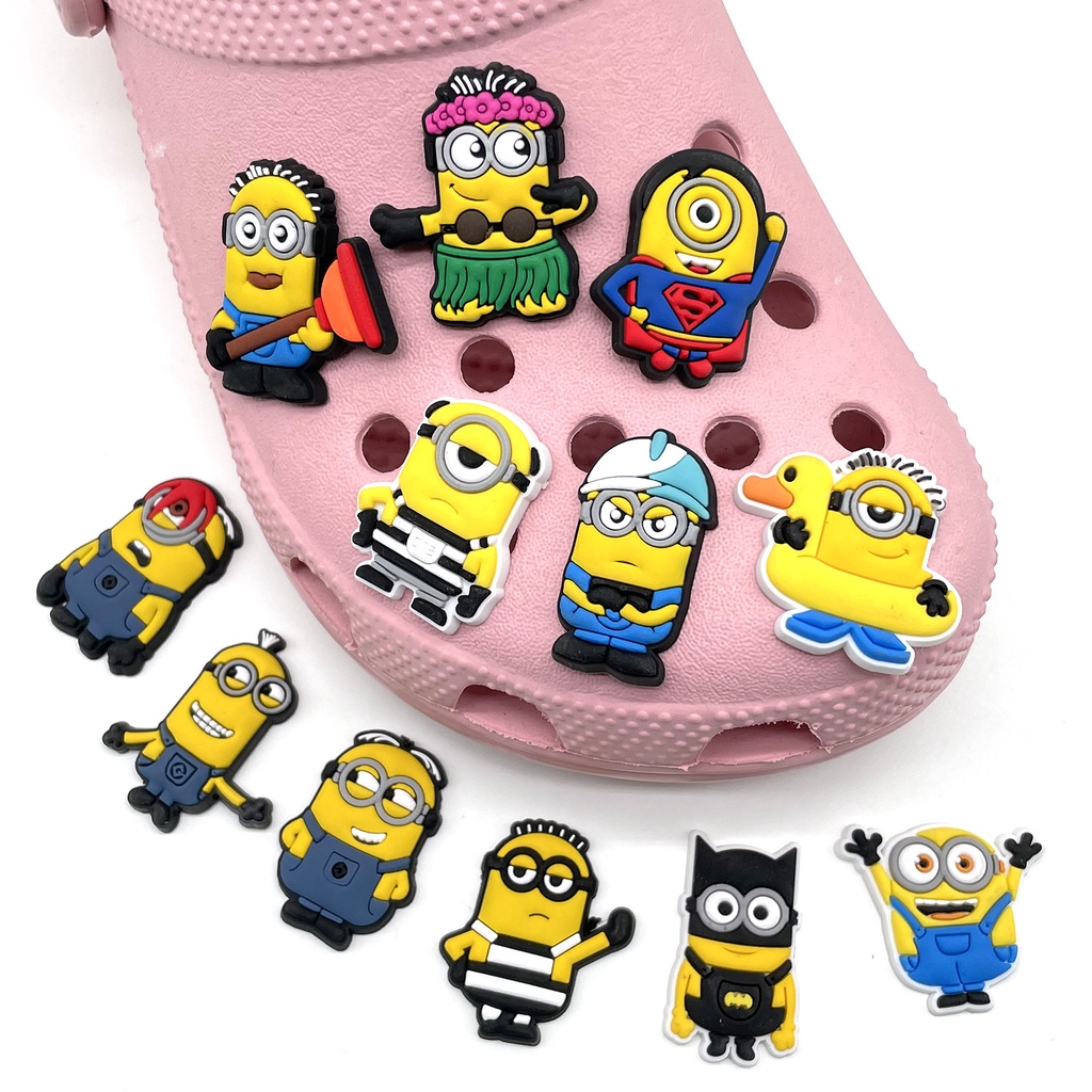 อุปกรณ์เสริม Jibbitz การ์ตูน crocs Minions Shoe Charms อุปกรณ์เสริม ...