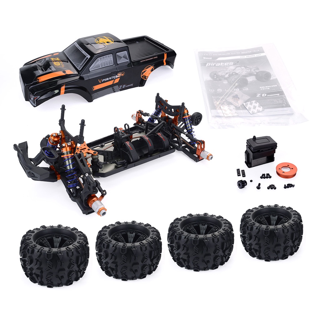 รถแข่งบังคับวิทยุ ZD Racing 9116-V4 MT8 Pirates3 3S 2.4G 4WD 1/8 RTR ...