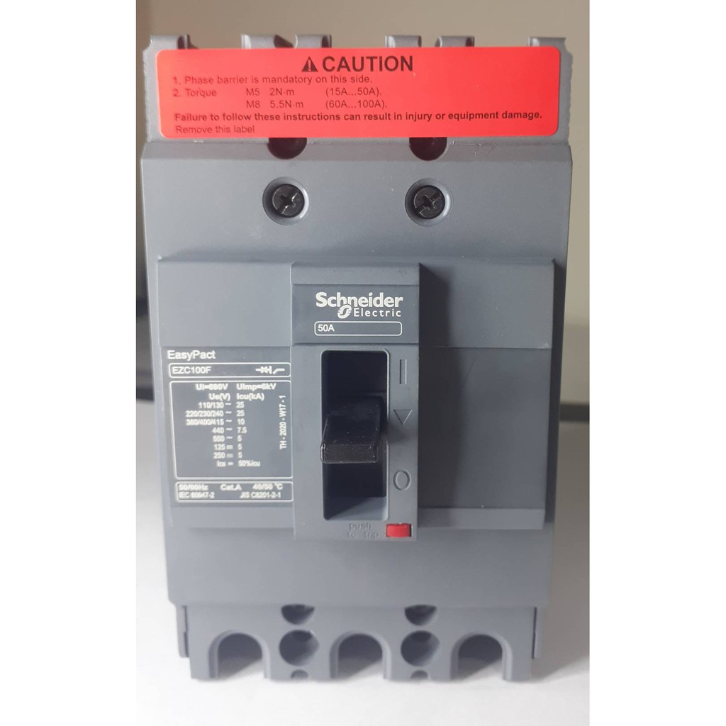 เบรกเกอร์ 3P 50A EZC100F3050 SCHNEIDER | Shopee Thailand