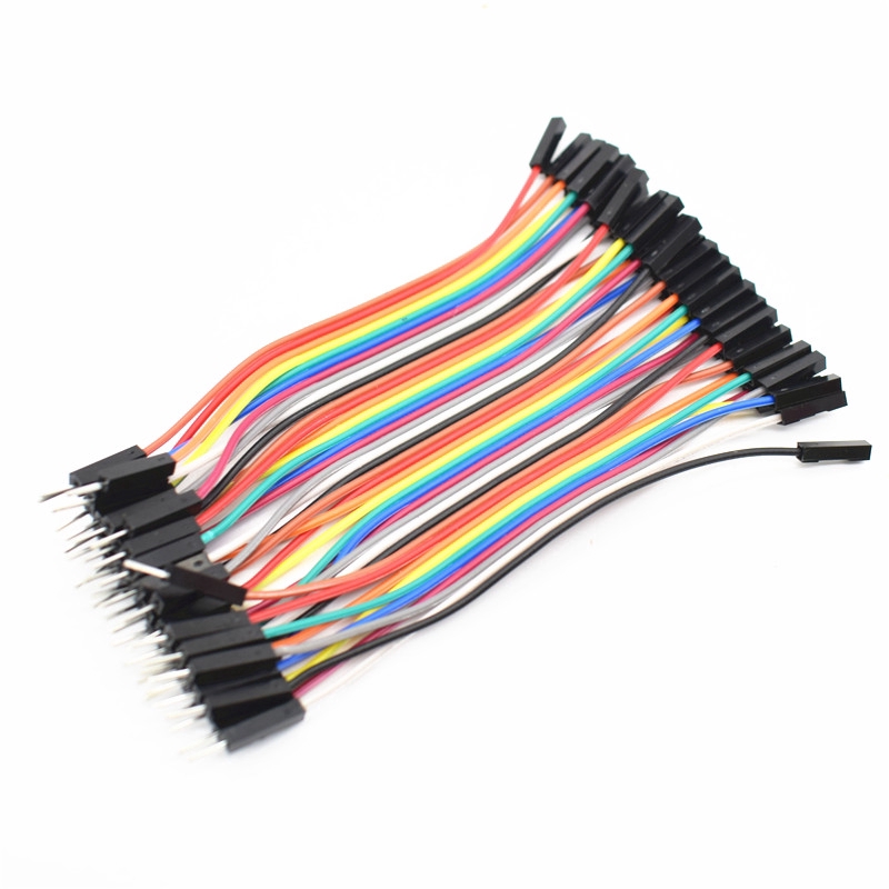40pcs In Row Dupont Cable 10cm 2.54mm 1pin 1p-1p Female To Male Jumper ...