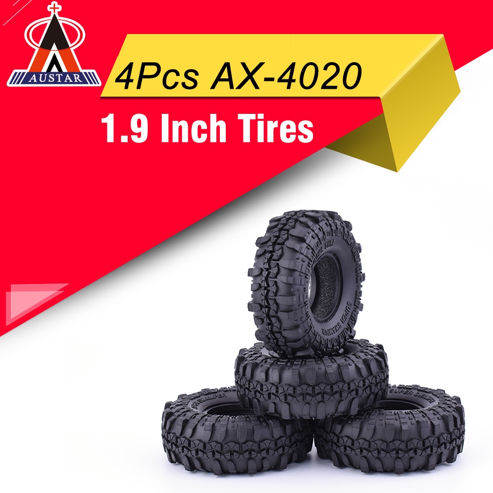 4 ชิ้น AUSTAR AX-4020 1.9 นิ้ว 110 มิลลิเมตรยาง Rocks Crawler ยาง Tyre สําหรับ 1/10 Traxxas ...