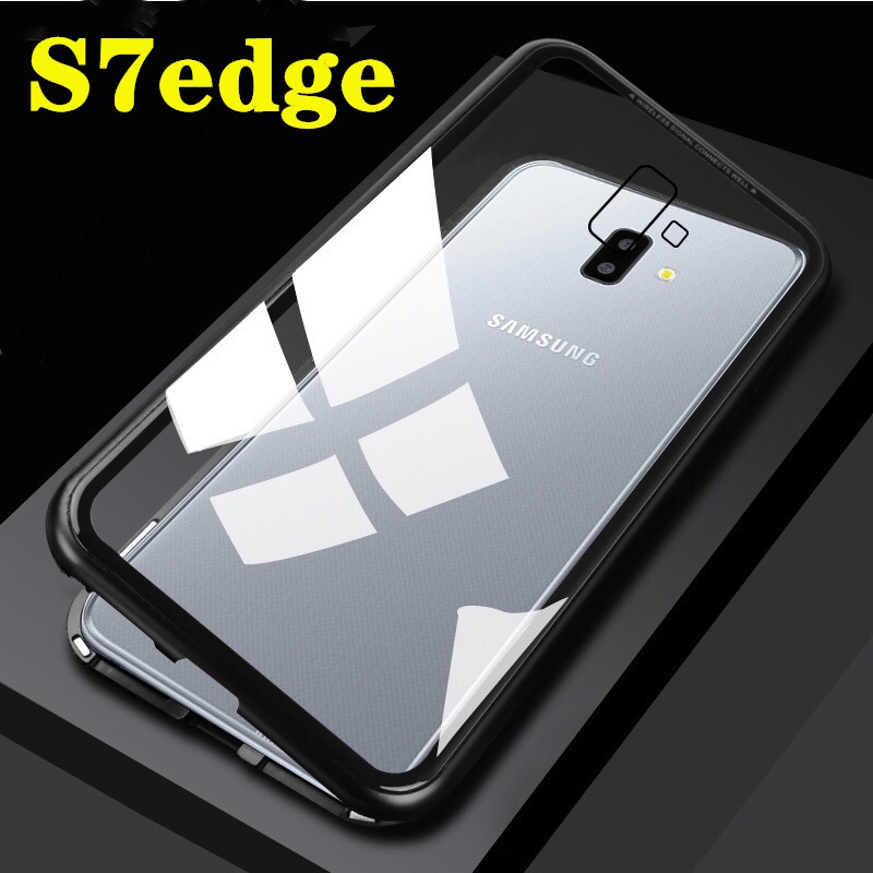 Case Samsung S7edge เคสแม่เหล็ก มีกระจกด้านหลังอย่างเดียว เคสประกบ360 Magnetic Case 360 degree ...