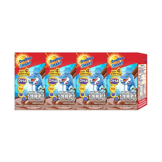 โอวัลติน ยูเอชที สมาร์ท [Ovaltine UHT Smart] ขนาด กล่องละ 110มล. แพ็ค 4 กล่อง | Shopee Thailand