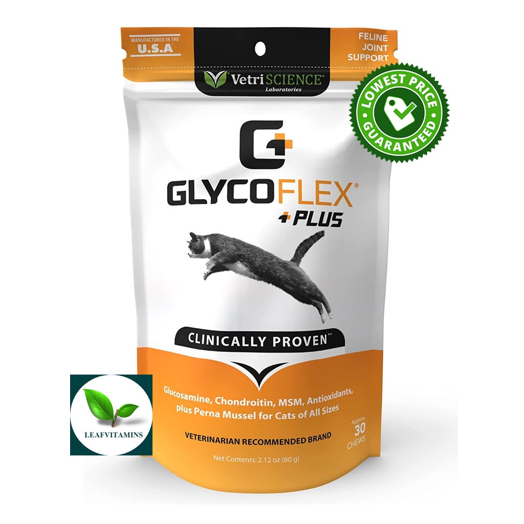 VetriSCIENCE GlycoFlex® Plus for Cats - Feline Joint Support / 30 CHEWS ...
