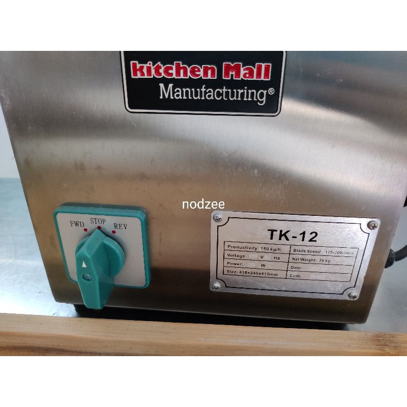 kitchenmall เครื่องบดหมู,บดเนื้อ,บดพริกแกง,บดอาหาร Meat Grinder เบอร์ 12 รุ่น TK-12 สแตนเลส 304 ...