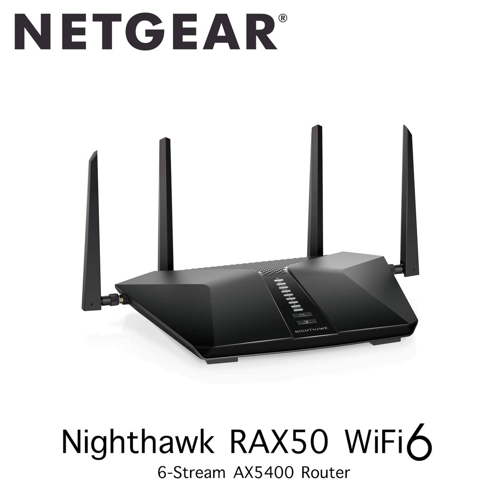 Netgear RAX50 Nighthawk® 6-Stream Dual-Band WiFi 6 Router (up to 5 ...