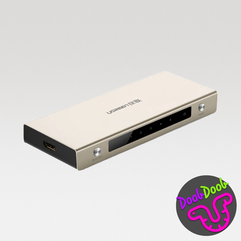 กล่องสวิตช์ช่องสัญญาณภาพ HDMI 5ช่องออก1ช่อง UGREEN 40279 HDMI Switcher 5x1 [4K] (Zinc Alloy ...