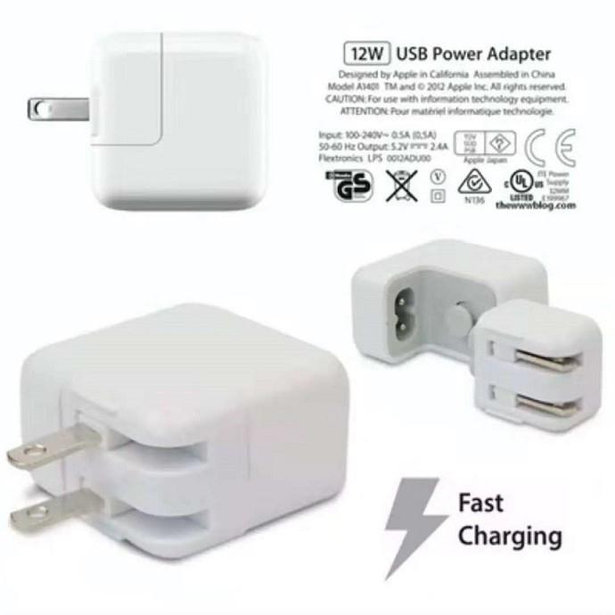 หัวชาร์จ 12w USB Power Adapter Ipad2 34 ของแท้100% | Shopee Thailand