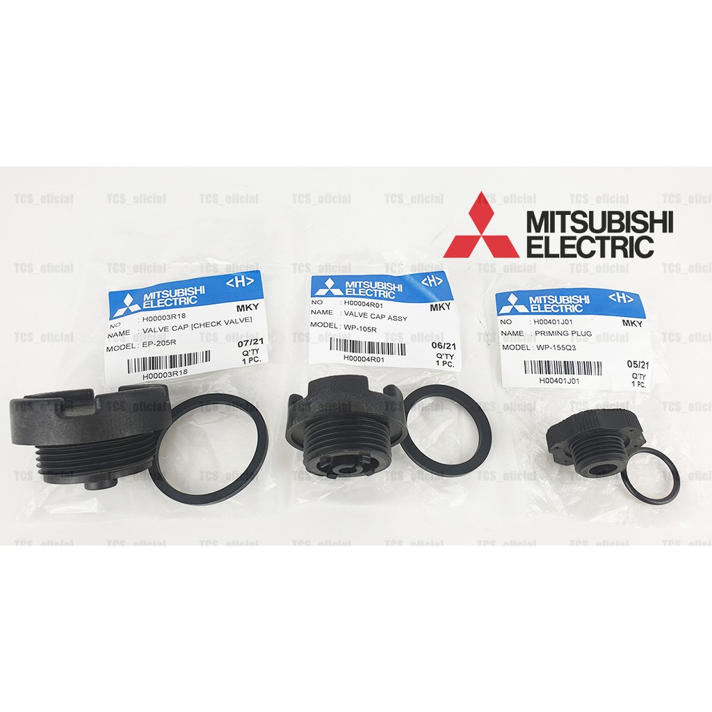 MITSUBISHI อะไหล่ปั้มน้ำ ฝาปิดจุกน้ำ และฝาปิดเช็ควาล์ว รุ่น P Q Q2 Q3 ...