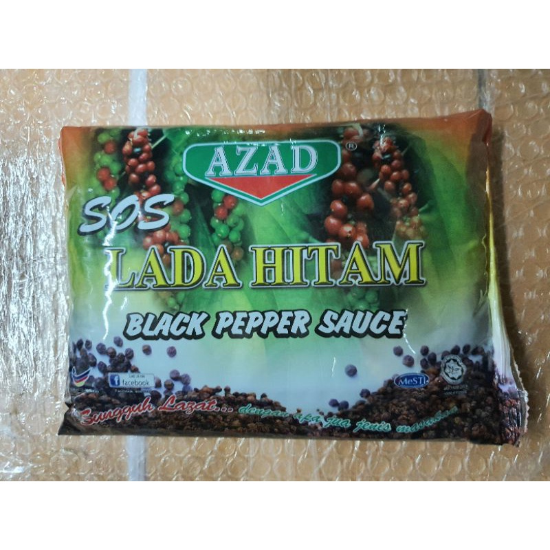 ซอสพริกไทดำชนิดถุง ขนาด 900 กรัม ตรา AZAD SOS LADA HITAM BLACK PEPPER ...