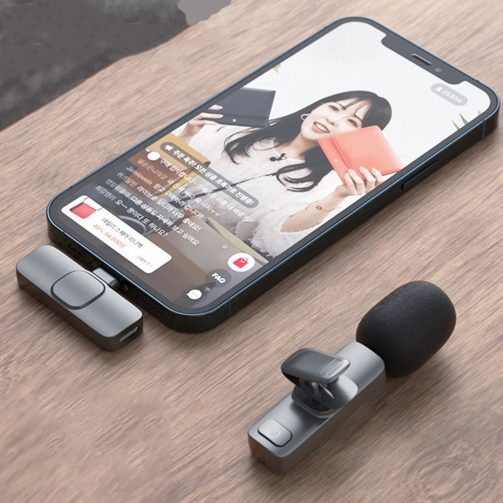 Wireless Lapel Clip-on Mini Portable Microphone Built-in Noise ...