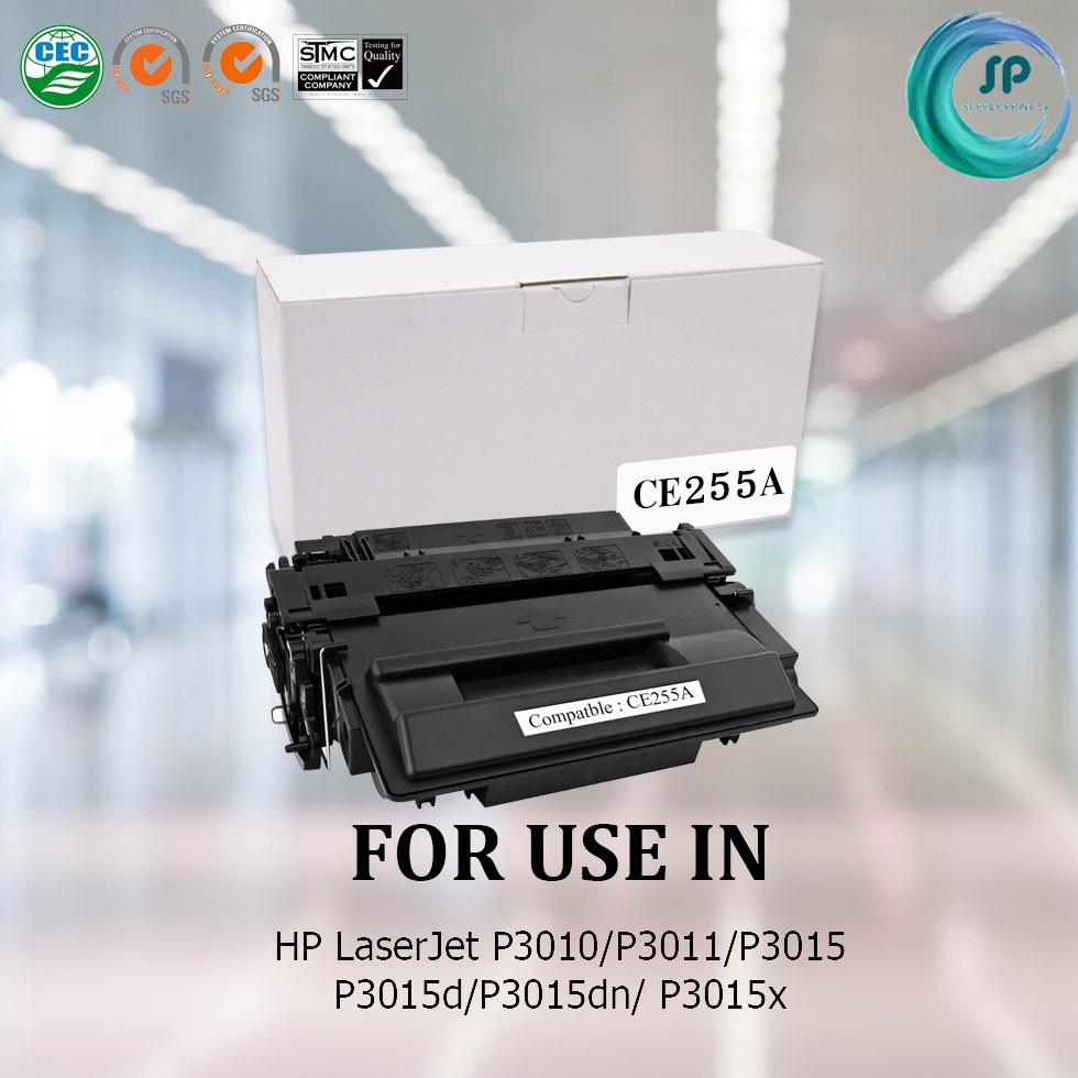 ตลับหมึกเลเซอร์เทียบเท่า CE255A สำหรับเครื่องพิมพ์ HP LaserJet P3015 ...