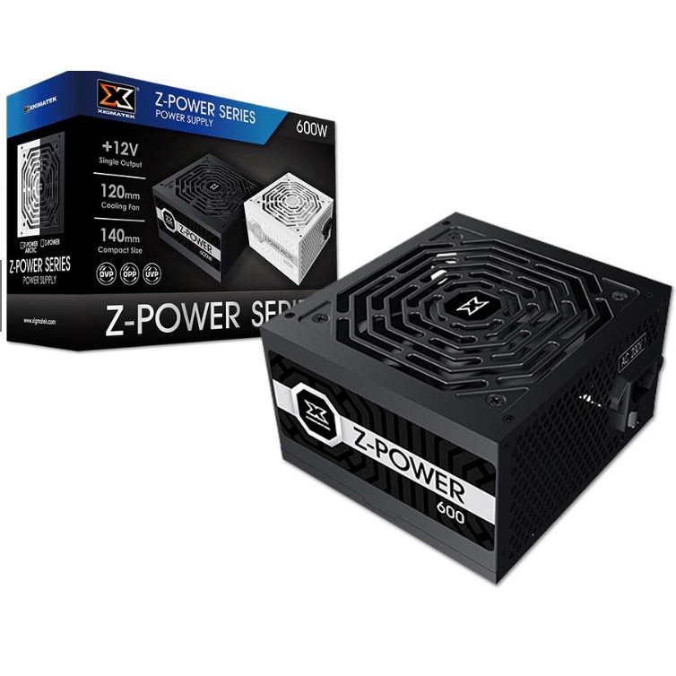 Power Supply XIGMATEK Z-POWER SERIES 600W มือ1 ประกันไทย 5ปี มีสายไฟ cpu 4+4 Pin X2รองรับ dual ...