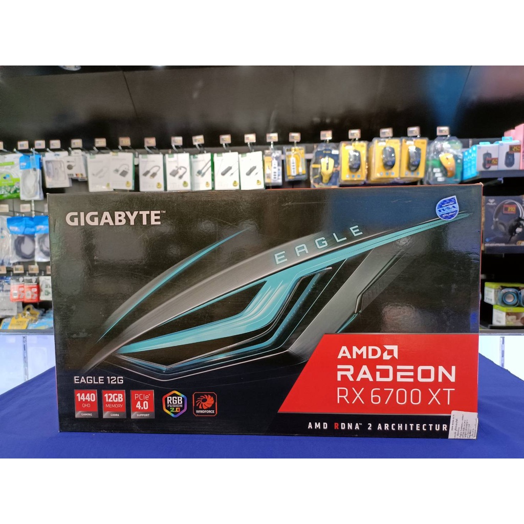 การ์ดจอมือสอง สภาพนางฟ้า VGA GIGABYTE RADEON RX 6700XT EAGLE - 12GB ...
