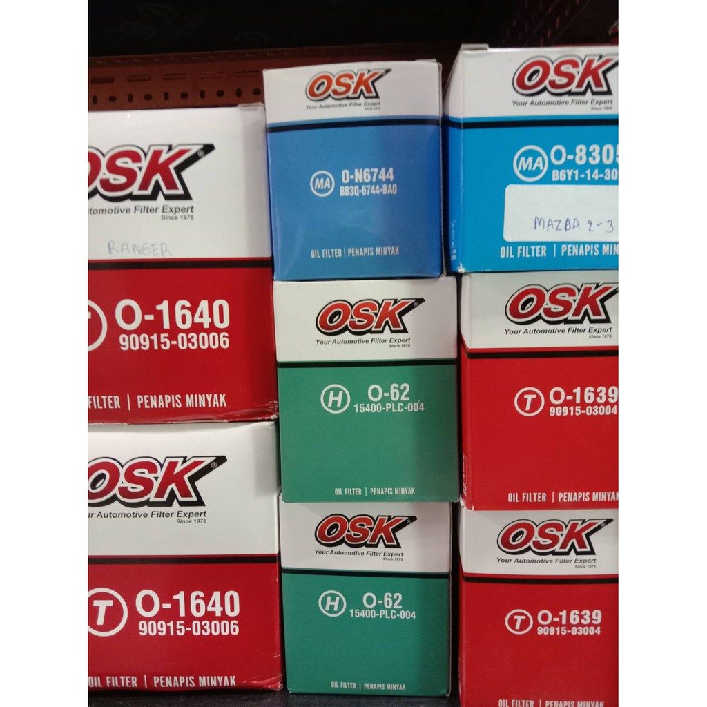 กรองน้ำมันเครื่อง osk รายการที่ไม่มีในนี้สอบถามได้ครับ | Shopee Thailand