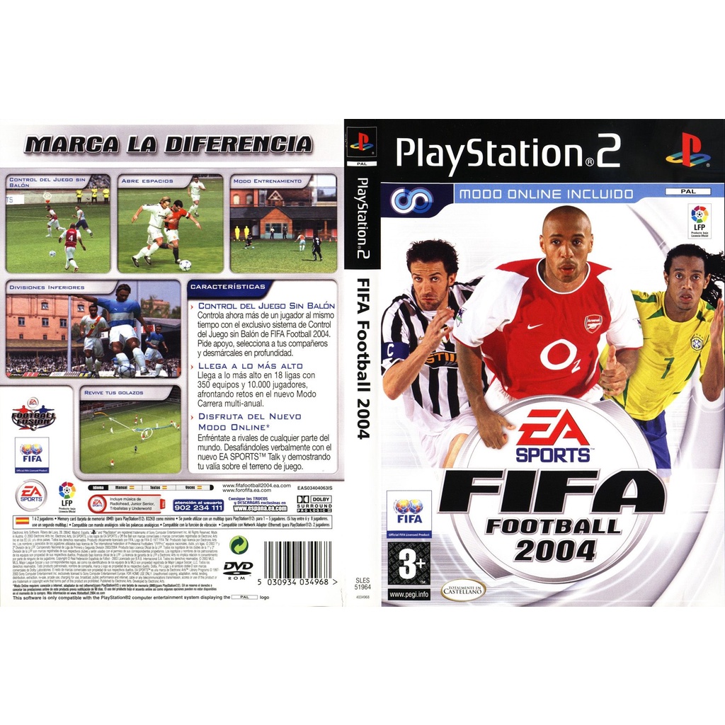 แผ่นเกมส์ PS2 FIFA Football 2004 คุณภาพ ส่งไว (DVD) | Shopee Thailand