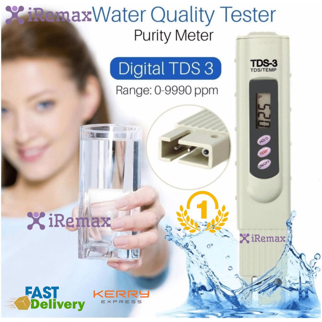 iRemax TDS Meter เครื่องวัดคุณภาพน้ำ ปากกาวัดค่าคุณภาพน้ำ รุ่น TDS-3 ...