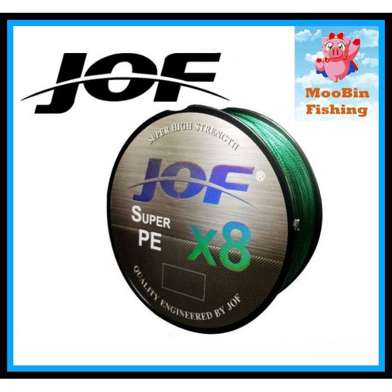 (ล้างสต๊อก)สายพีอีสีเขียว ถัก 8 JOF Super PE X8 High Strength From Japan สายอย่างดี ความยาว 100 ...