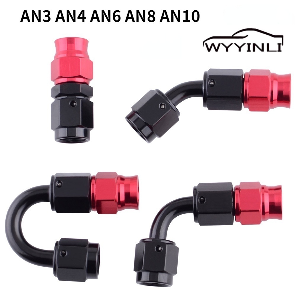 Ptfe อะแดปเตอร์ข้อต่อท่อน้ํามันเชื้อเพลิง AN3 AN4 AN6 AN8 AN10 AN12 0 45 90 180 องศา ใช้ซ้ําได้ ...