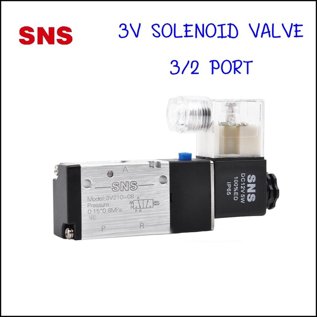 3V310-10 โซลินอยด์วาล์วไฟฟ้า 3/2 ขนาด 3 หุน 3/8 - SNS Pneumatic ...
