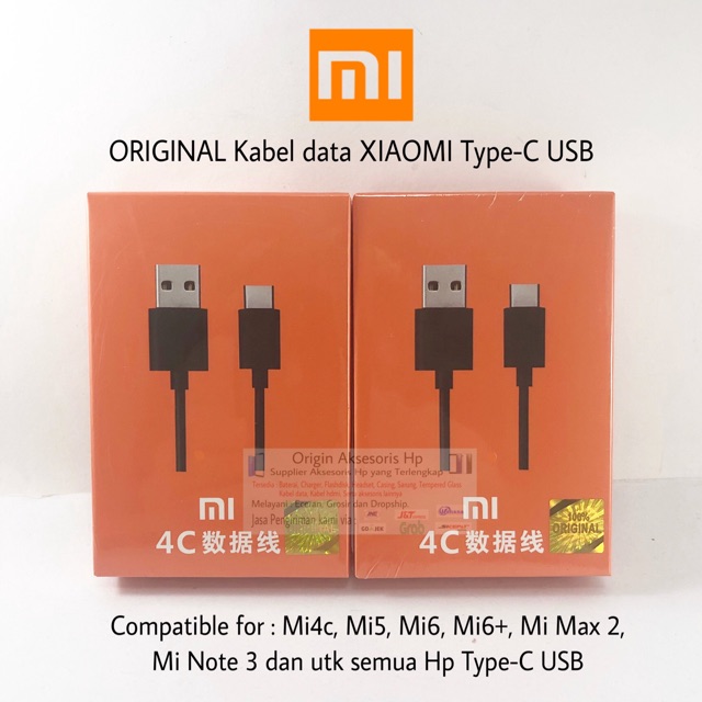 Xiaomi Type C USB Mi4C Mi5 สายเคเบิลข้อมูล Xiao Mi ดั้งเดิม | Shopee ...