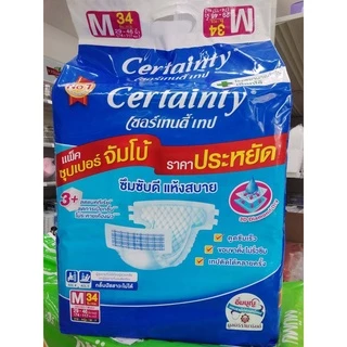 Certainty ผ้าอ้อมผู้ใหญ่ ไซส์ M 34 ชิ้น ราคาพิเศษ | ซื้อออนไลน์ที่ Shopee ส่งฟรี*ทั่วไทย!