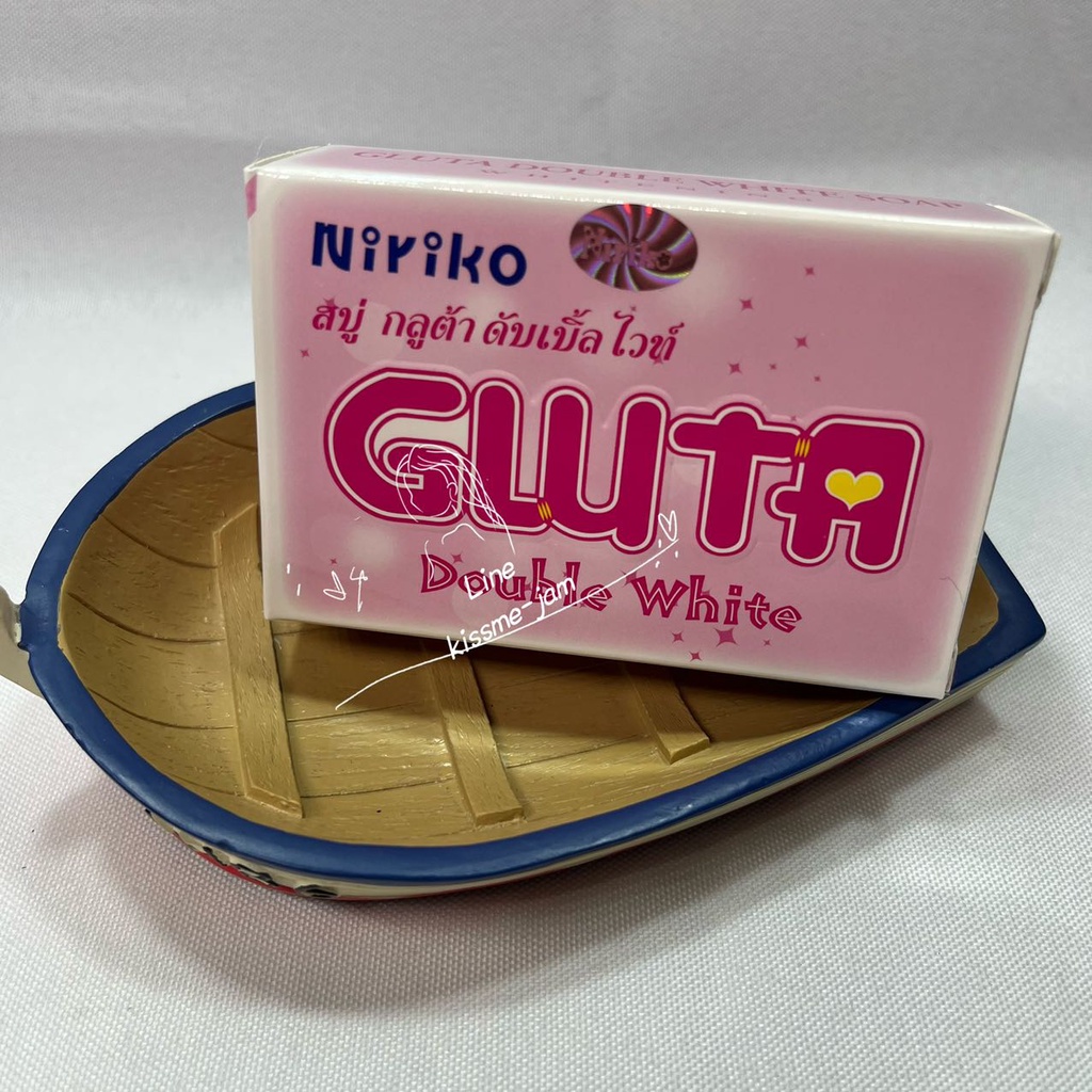 Niriko * 1ก้อน * GLUTA DOUBLE WHITE SOAP WHITENING 100กรัม | Shopee Thailand
